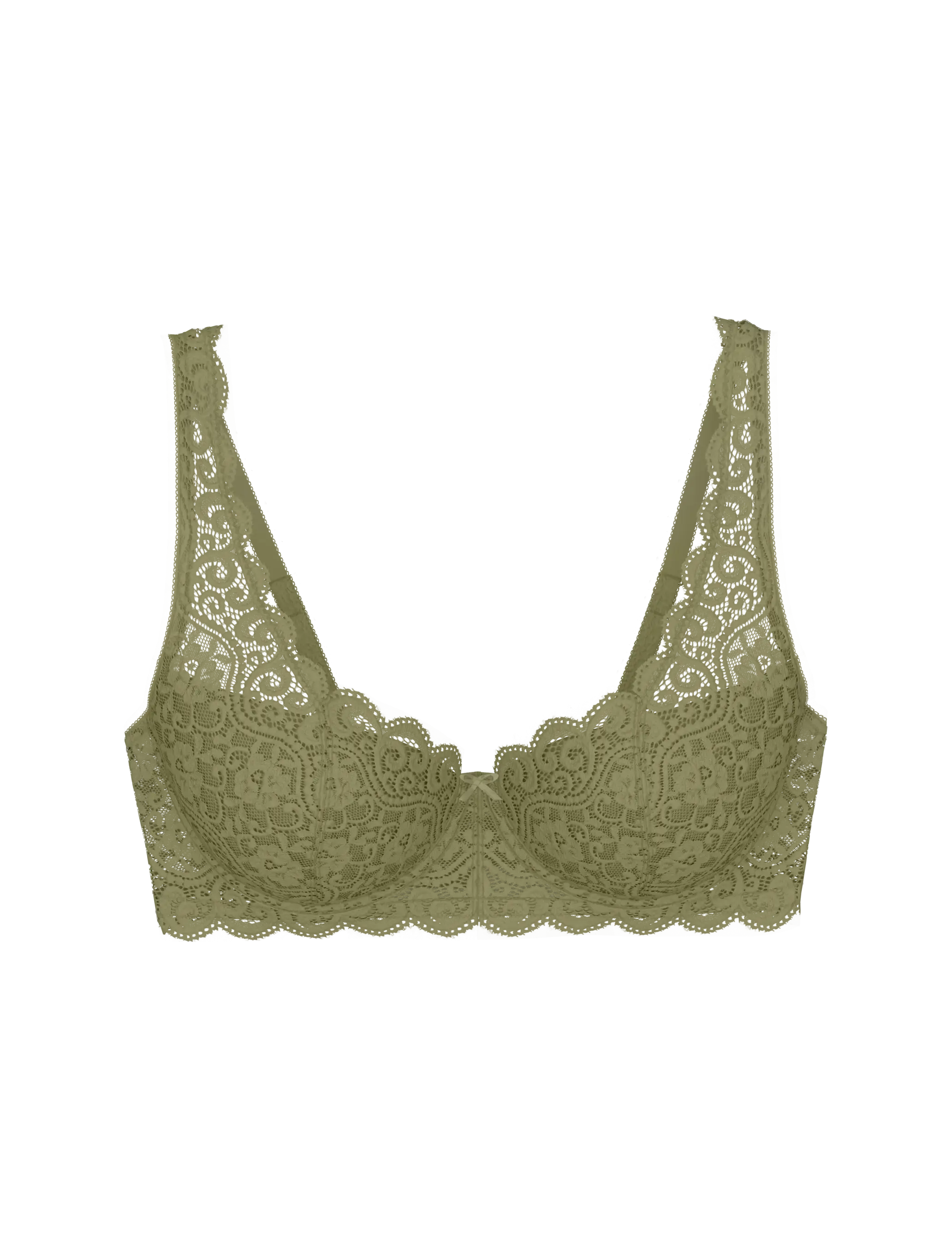 Triumph kanten half voorgevormde Beugel BH - Amourette WHP - Olive gol ...